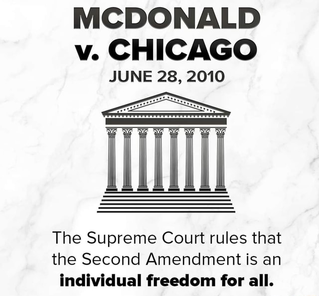 Mcdonald V Chicago June 28 2010 The Supreme Court Rules That The