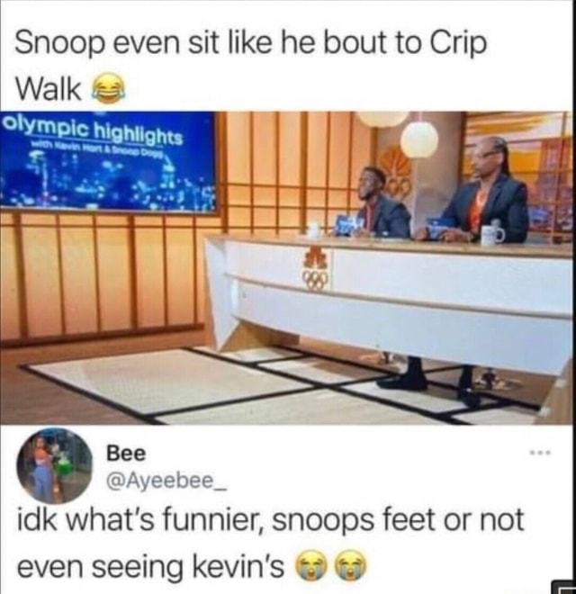 Snoop even sit like he bout to Crip Walk highlights Bee @Ayeebee_ idk ...