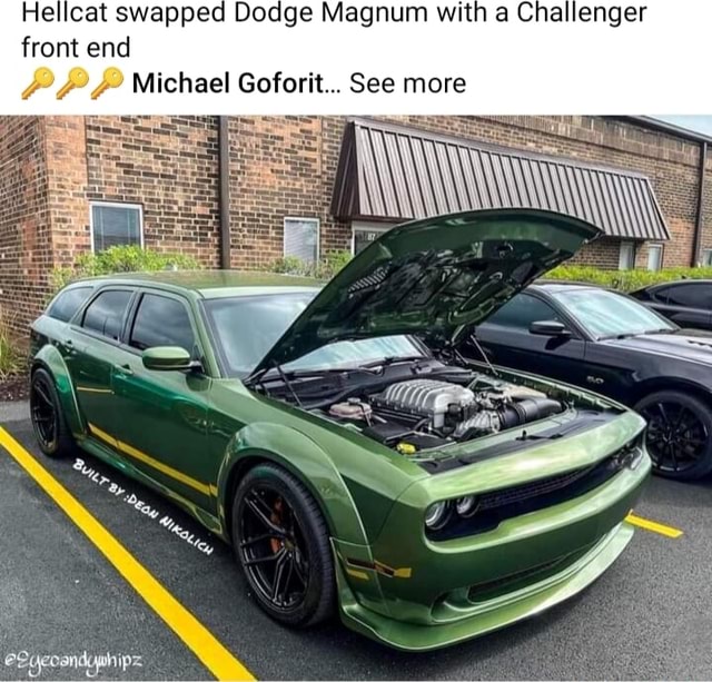 Hellcat swapped Dodge Magnum with a Challenger front end Michael ...