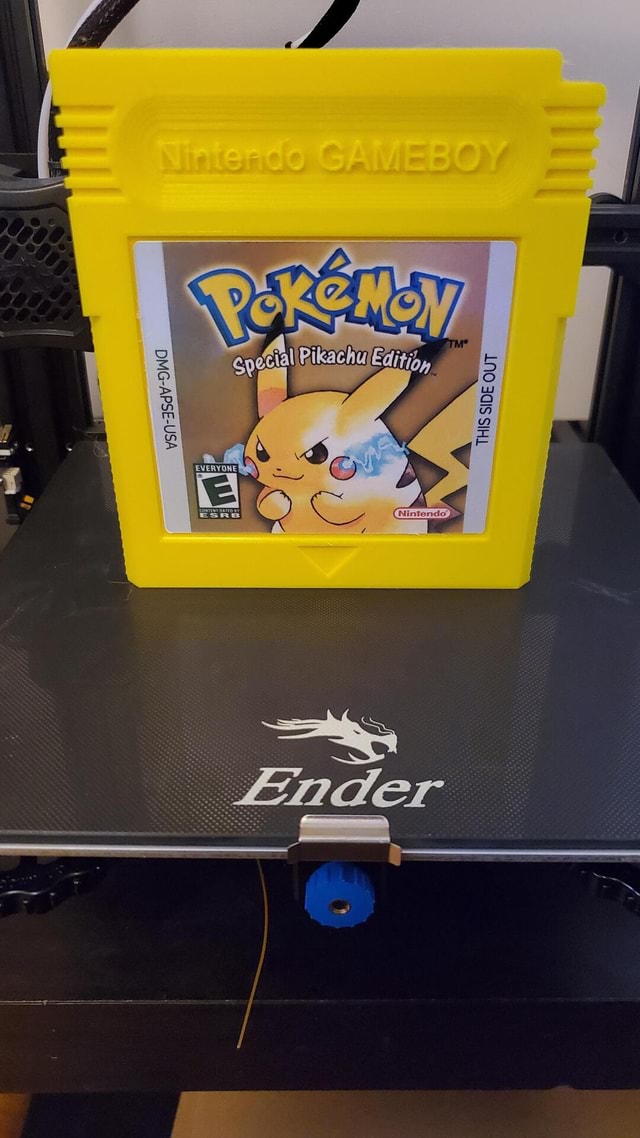 3D Printed Pokemon Yellow Gameboy Cartridge Wall Art - iFunny