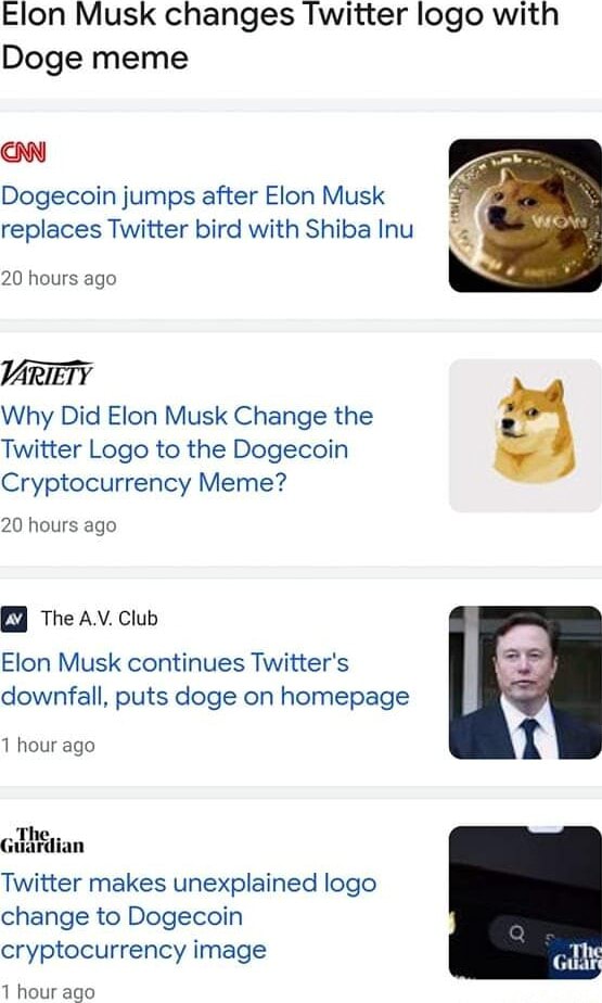 Elon Musk changes Iwitter logo with Doge meme CAN Dogecoin jumps after ...