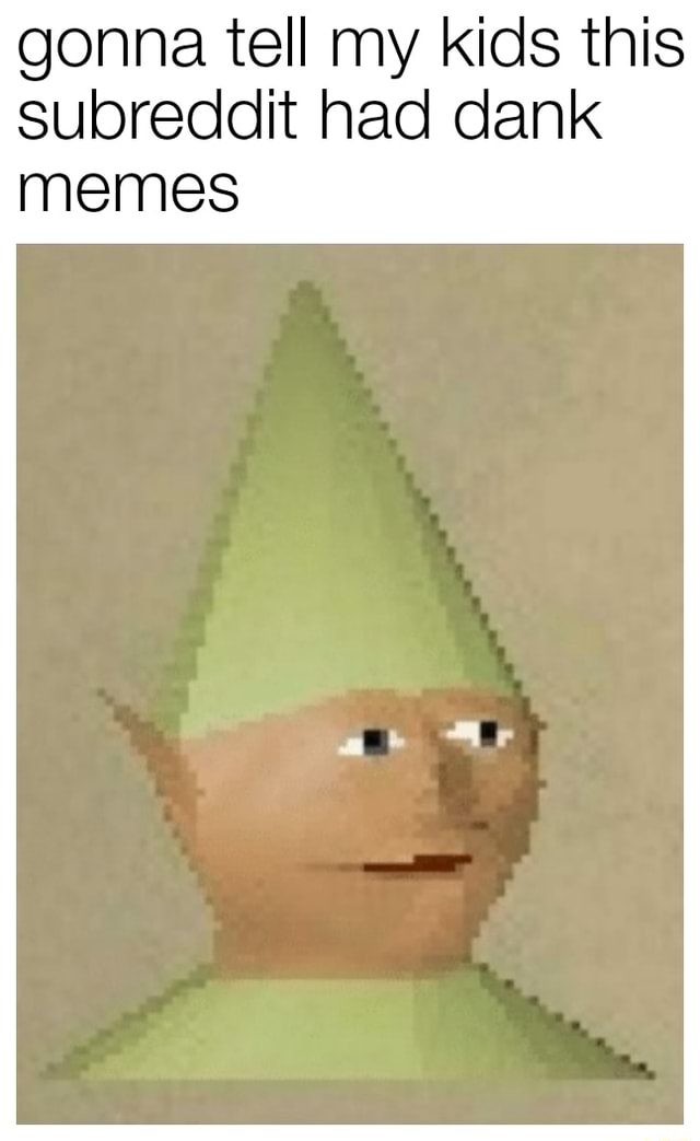 Gonna tell my kids this subreddit had dank memes - iFunny