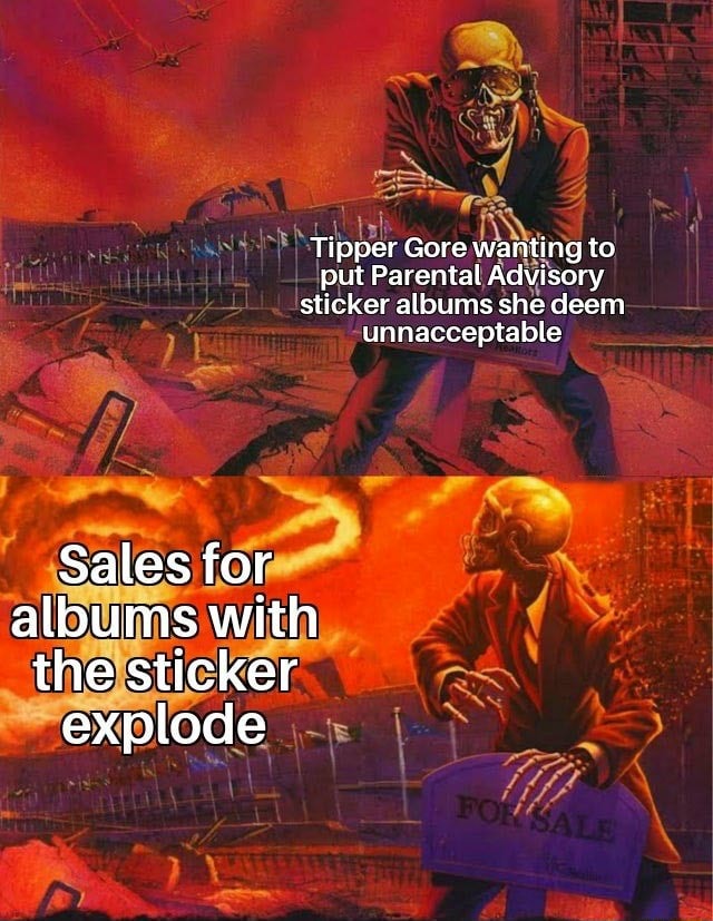 Tipper Gore Wanting To Put Parental Advisory Sticker Albums She Deem tipper-gore-wanting-to-put-parental-advisory-sticker-albums-she-deem