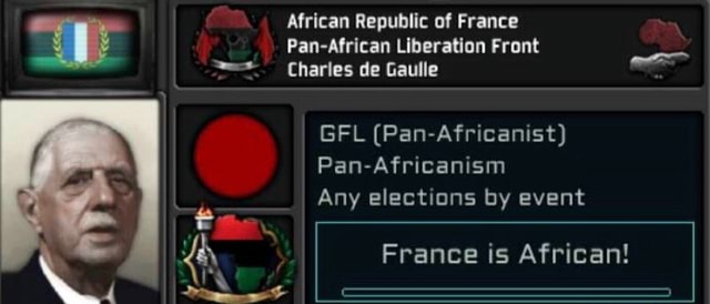 African Republic of France Pan-African Liberation Front Charles de ...