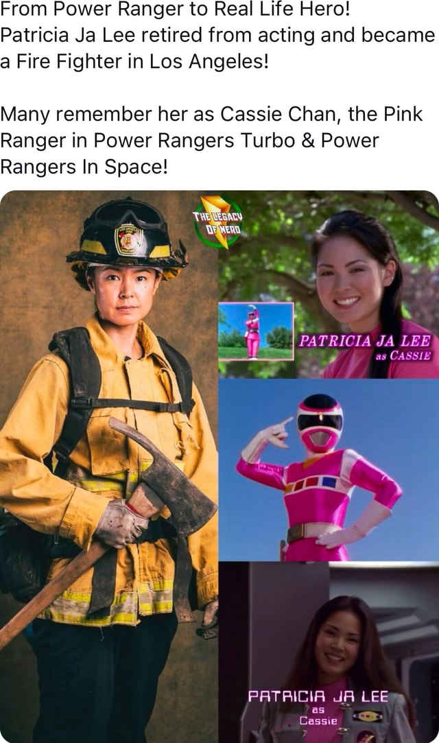 From Power Ranger to Real Life Hero! Patricia Ja Lee retired from ...