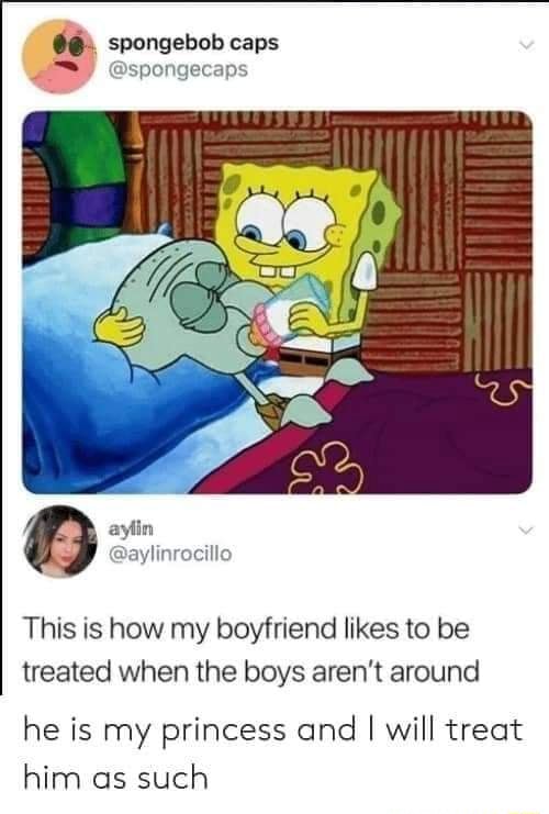Spongebob caps @spongecaps aylin @aylinrocillo This is how my boyfriend ...
