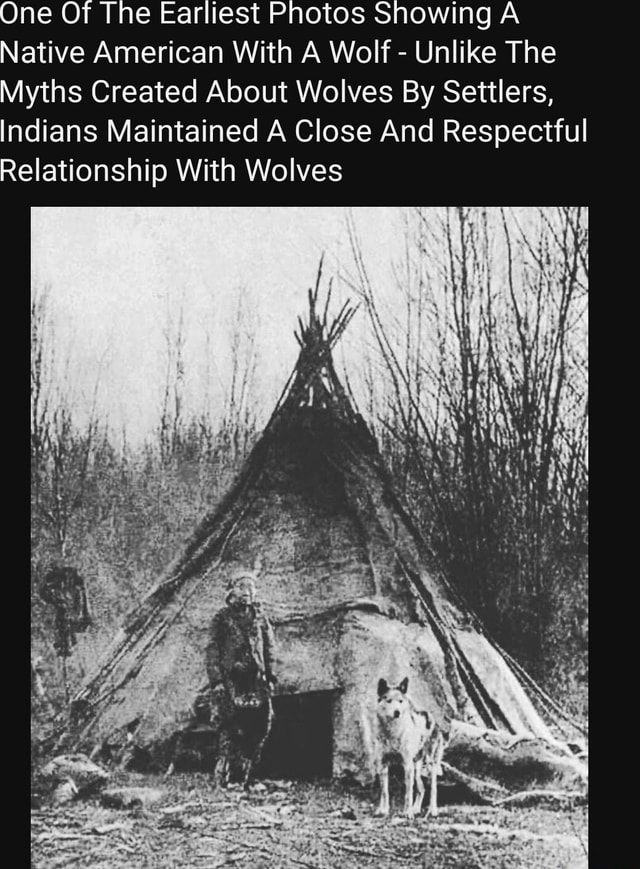 One Of The Earliest Photos Showing A Native American With A Wolf ...