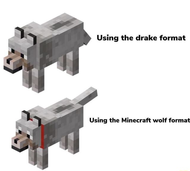 Using the drake format Using the Minecraft wolf format - iFunny Brazil