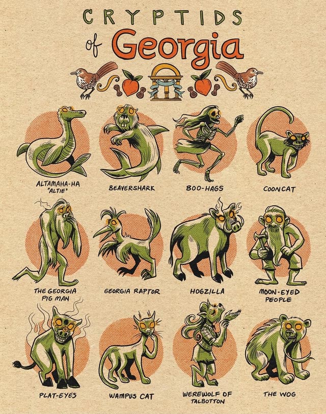 CRY PTIDS ALTAMAHA-HA BEAVERSHARK THE GEORGIA GEORGIA RAPTOR MOON -EYED ...