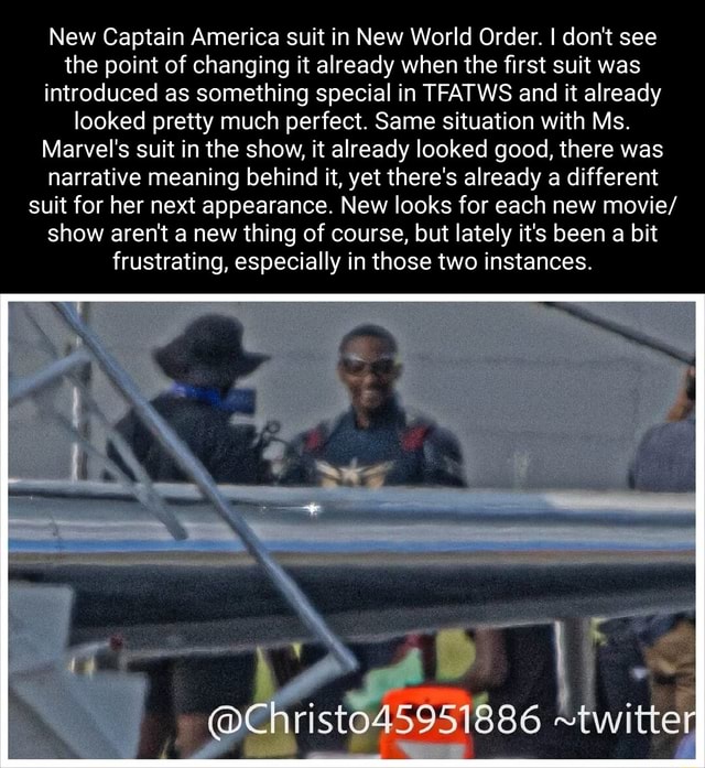 New Captain America suit in New World Order. I don't see the point of ...