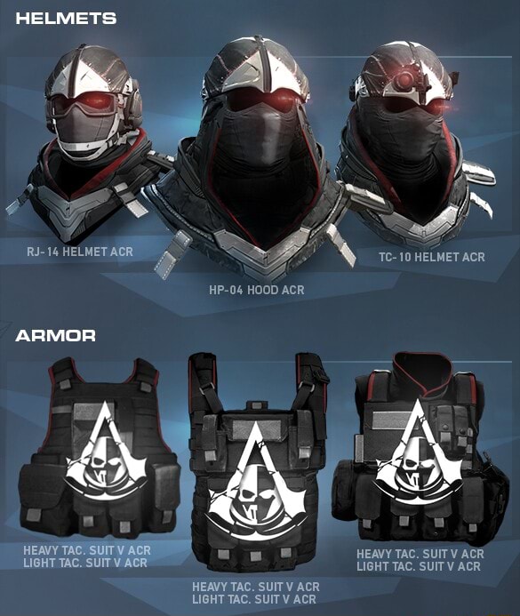 HELMETS RJ- 14 HELMET ACR: TC- 10 HELMET ACR HP-04 HOOD ACR ARMOR HEAVY ...