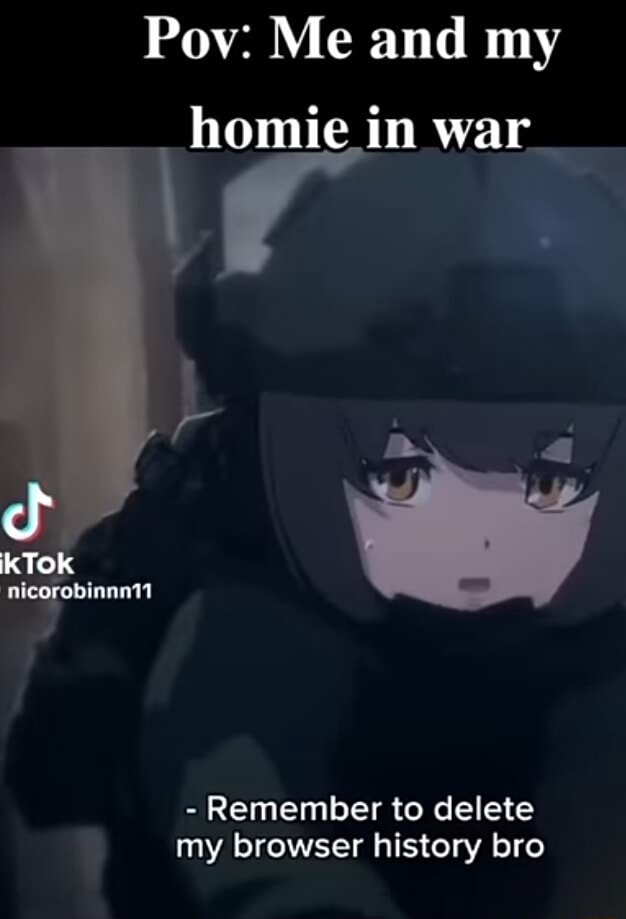 Pov: Me and my homie in war TOK nicorobinantt - Remember to delete my ...