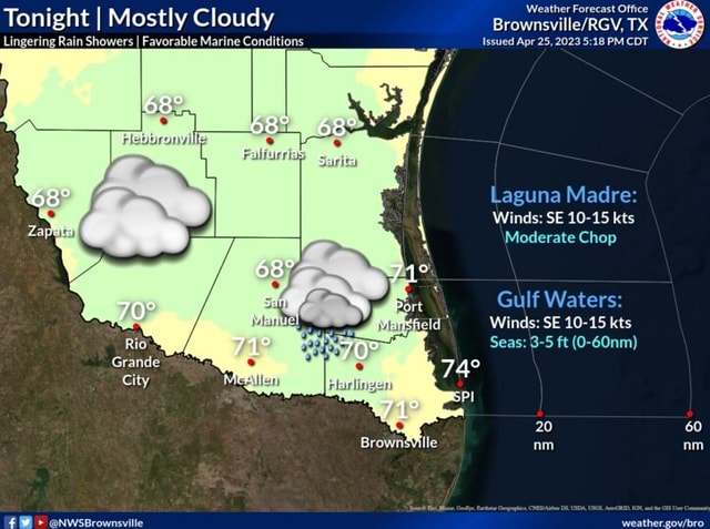 Tonight I Mostly Cloudy Lingering Rain Showers I Favorable Marine ...