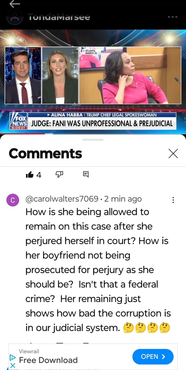 SSS AUNA HABBA I TRUMP CHIEF LEGAL SPOKESWOMAN JUDGE: FANI WAS ...