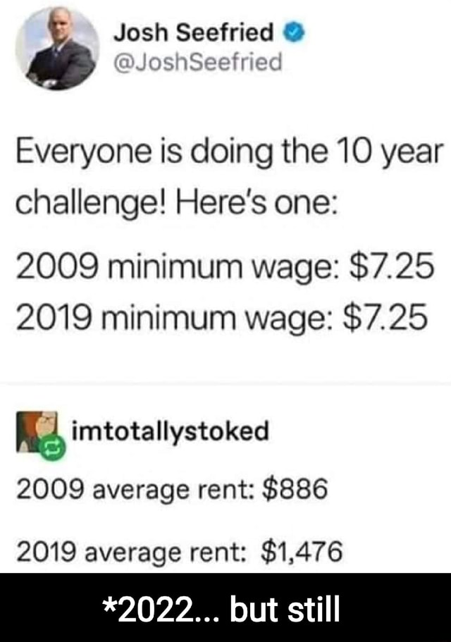 Josh Seefried @ dos SSeetied Everyone is doing the 10 year challenge ...