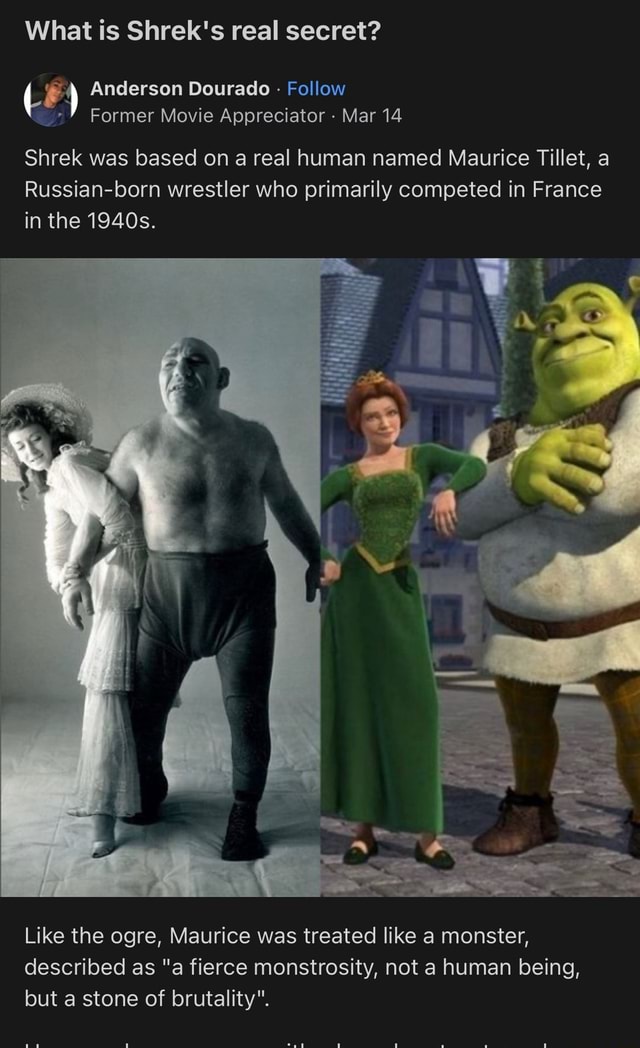 What is Shrek's real secret? Anderson Dourado - Follow Former Movie ...