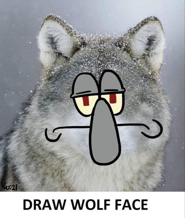 DRAW WOLF FACE - iFunny