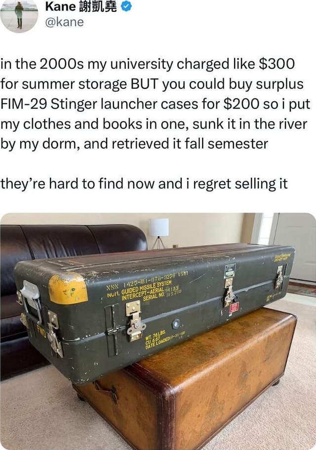 Kane @kane in the 2000s my university charged like $300 for summer ...