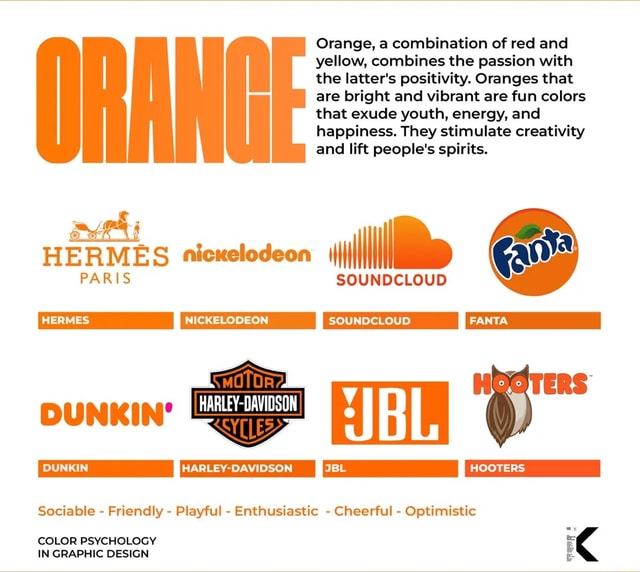 Orange, a combination of red and yellow, combines the passion with the ...