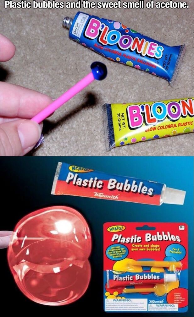 Plastic bubbles and the sweet smell of acetone. Plastic - iFunny