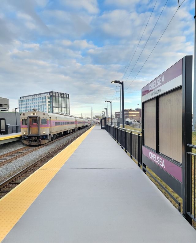 A new, fully accessible Chelsea Commuter Rail station opened on Everett ...