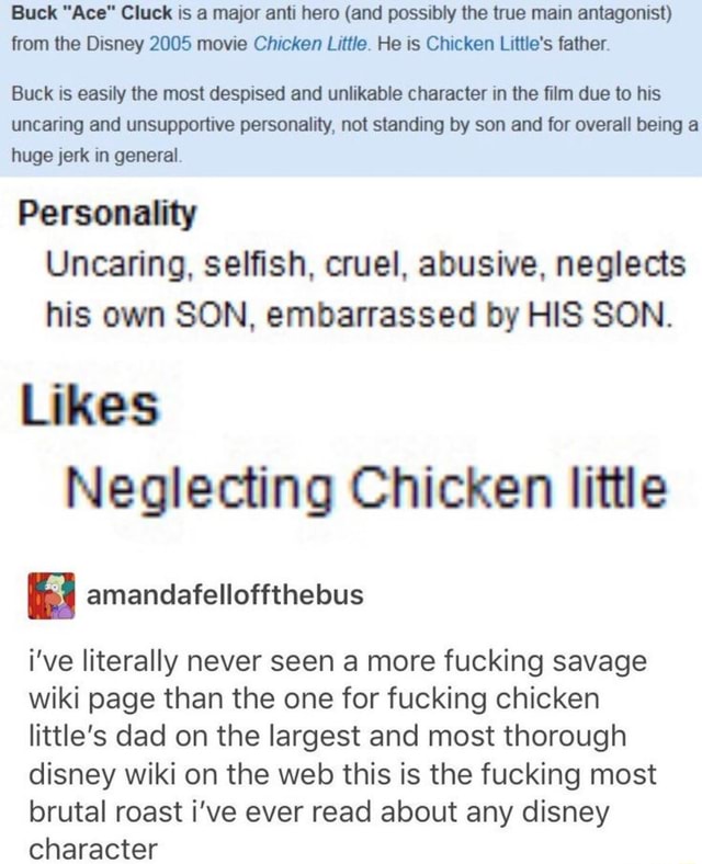Buck "Ace" Cluck is a major anti hero (and possibly the true main ...