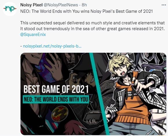 Noisy Pixel @NoisyPixelNews NEO: The World Ends with You wins Noisy ...