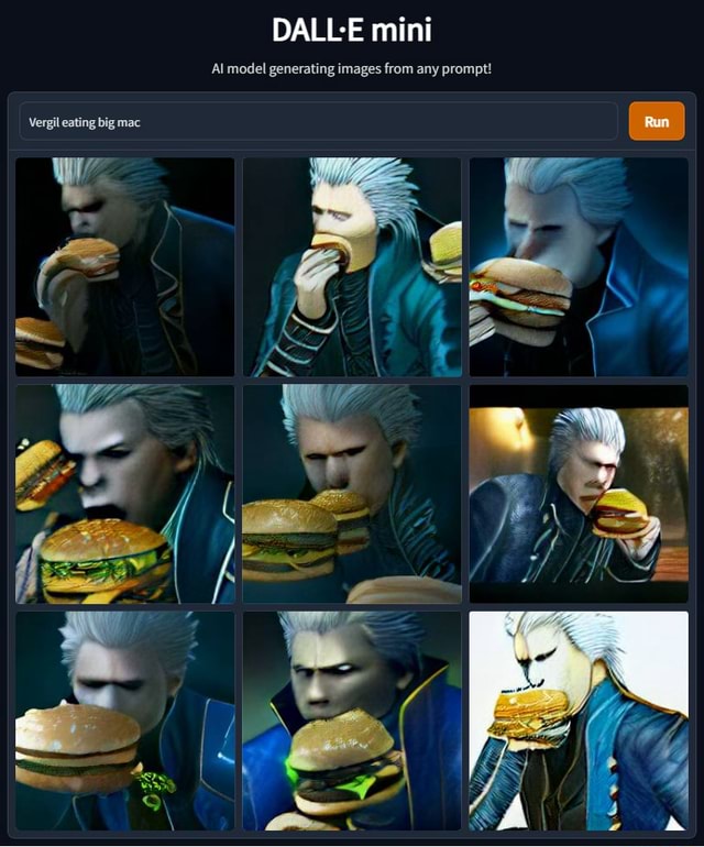 DALL-E mini 'Al model generating images from any prompt! Vergil eating ... DALL-E mini 'Al model generating images from any prompt! Vergil eating ...