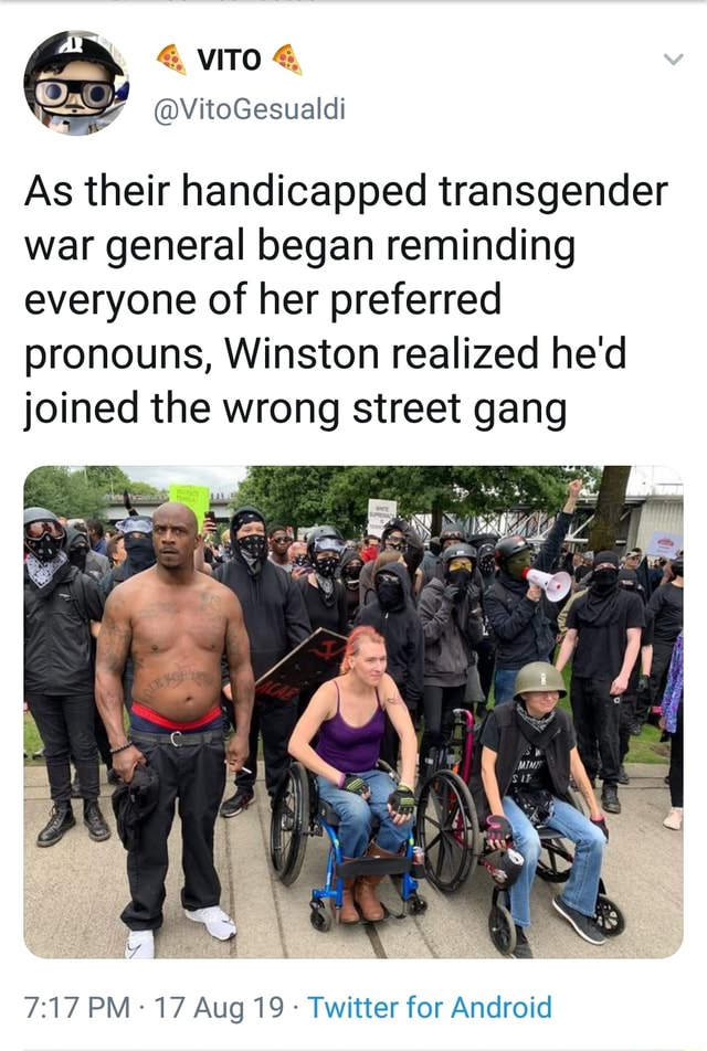 As their handicapped transgender war general began reminding everyone ...