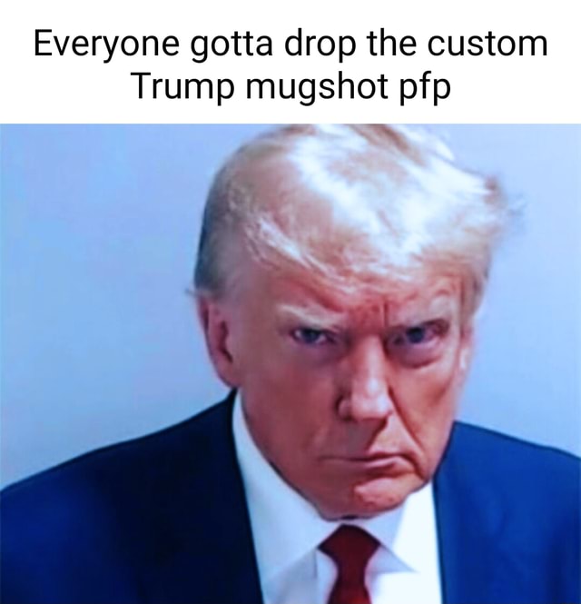 Everyone gotta drop the custom Trump mugshot pfp - iFunny