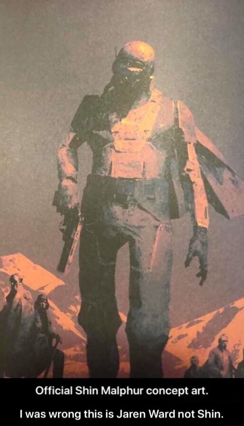 Official Shin Malphur concept art. I was wronq this is Jaren Ward not ...