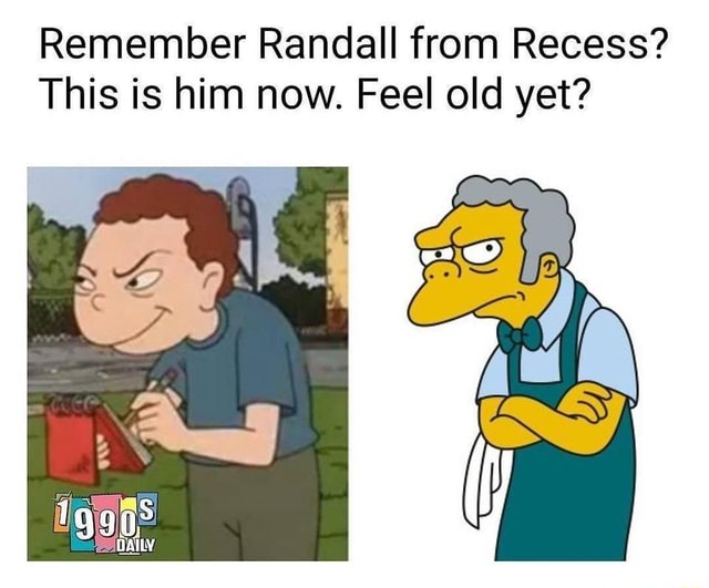 Remember Randall from Recess? This is him now. Feel old yet? - iFunny