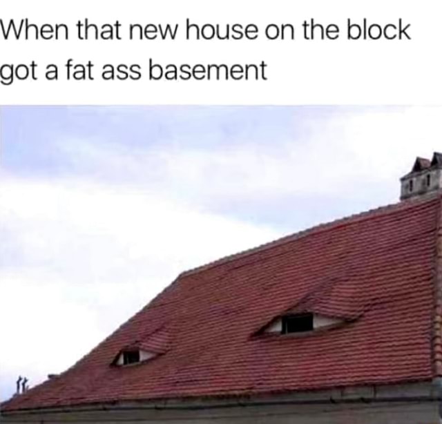 When that new house on the block got a fat ass basement - iFunny