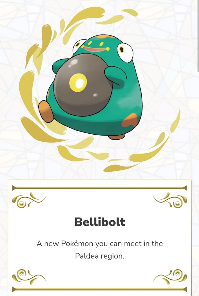 We Ow Bellibolt A new Pokemon you can meet in the Paldea region. Op ...