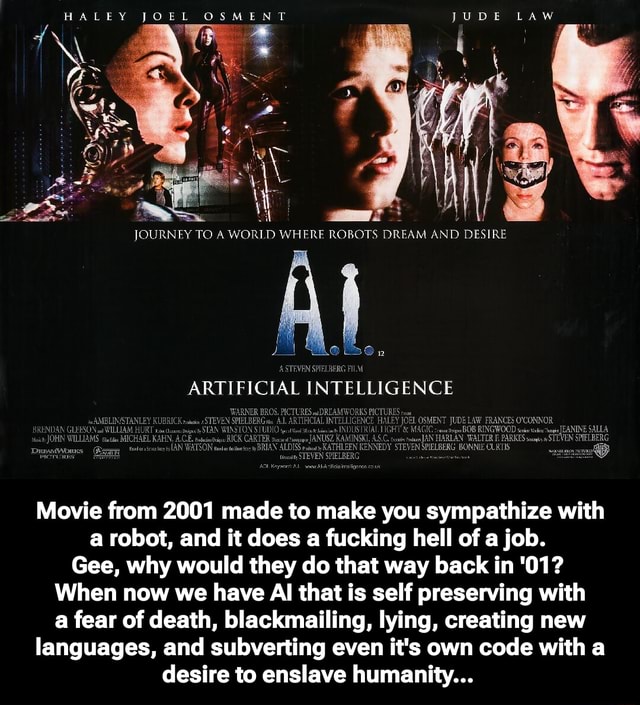 HALE JOEL OSMENT JOURNEY TO A WORLD WHERE ROBOTS DREAM AND DESIRE A ...