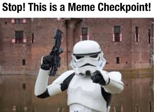 Stop! This is a Meme Checkpoint! Declarationiof Memes - iFunny