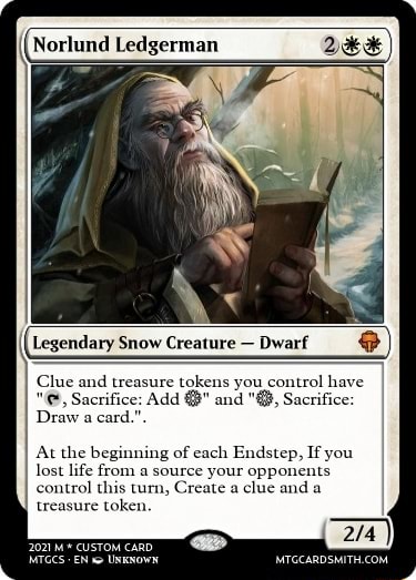 Clue and treasure tokens you control have Sacrifice: Add and Sacrifice ...