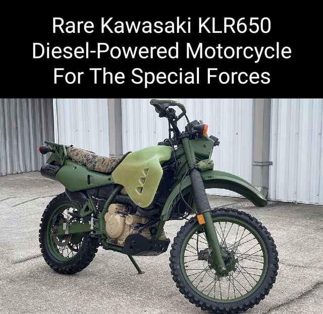 Rare Kawasaki KLR650 Diesel-Powered Motorcycle For The Special Forces I ...