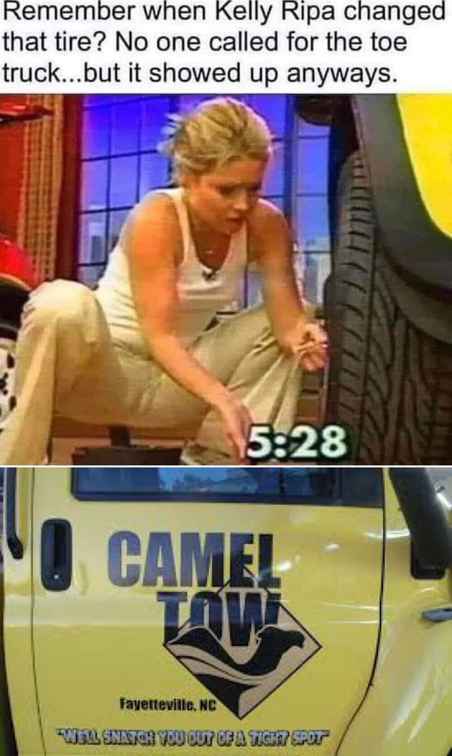 Kelly Ripa Changing A Tire
