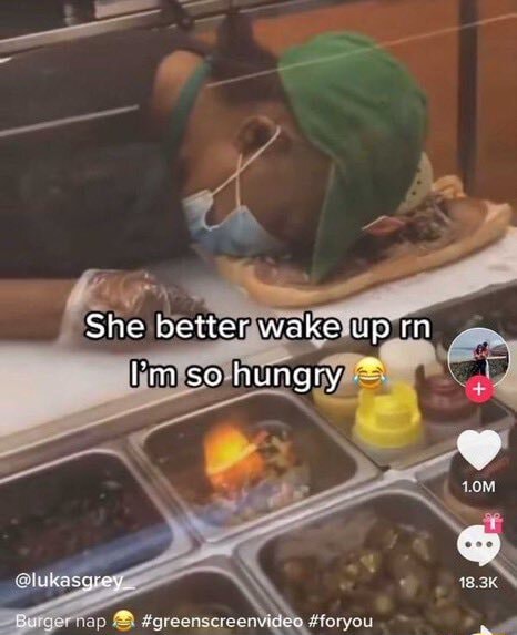 She better wake up rn Pm so hungry - iFunny