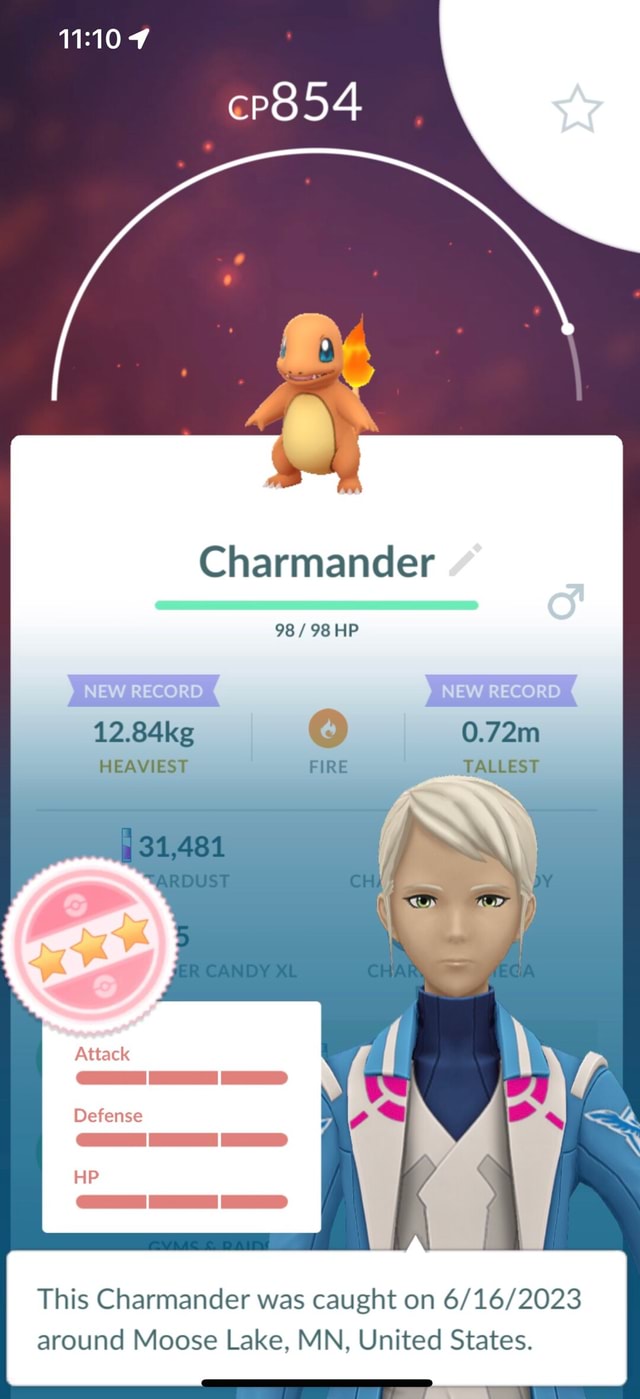 54 Charmander 98 12.84kg 0.72m HEAVIEST FIRE TALLEST 31,481 *ARDUST ...