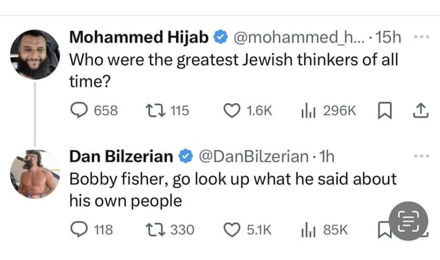 Mohammed Hijab @mohammed h... Who were the greatest Jewish thinkers of ...