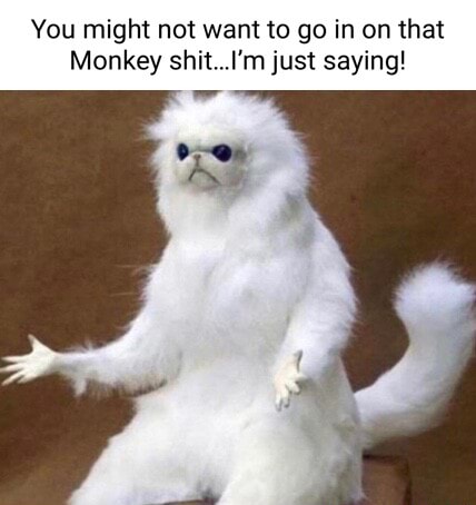 You might not want to go in on that Monkey shit...I'm just saying! - iFunny