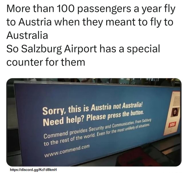 More than 100 passengers a year fly to Austria when they meant to fly ...