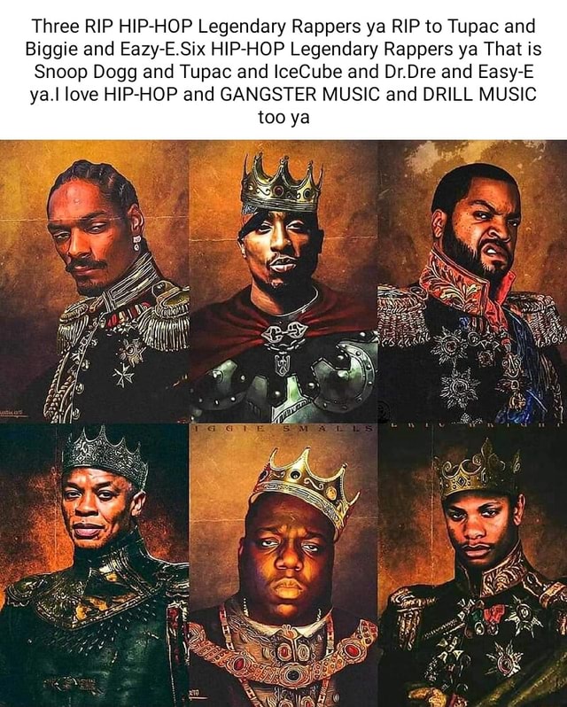 Three RIP HIP-HOP Legendary Rappers ya RIP to Tupac and Biggie and Eazy ...