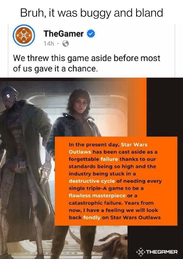 Bruh, it was buggy and bland TheGamer We threw this game aside before ...