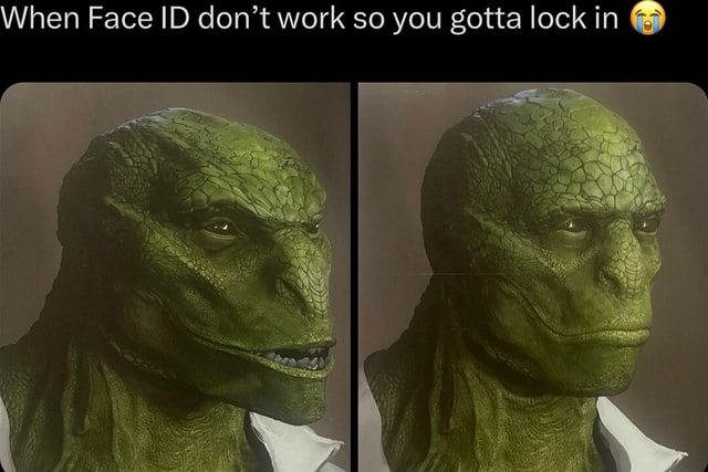 When Face ID don't work so you gotta lock in Se - iFunny