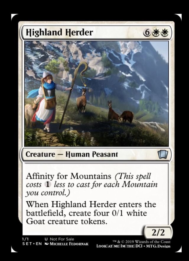 (Highland Herder Creature - Human Peasant Affinity for Mountains (This ...