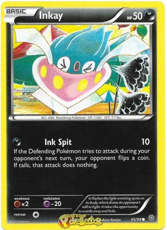Inkay 50 Ink Spit 10 If the Defending Pokemon tries to attack during ...