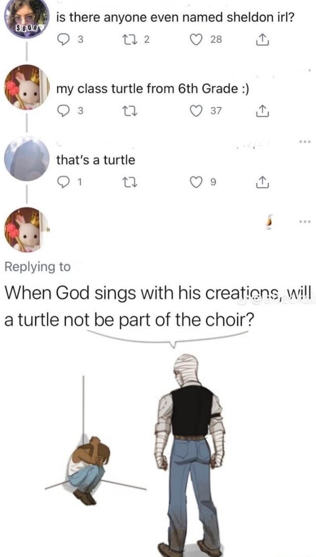 Is there anyone even named sheldon irl? 28 its I my class turtle from ...